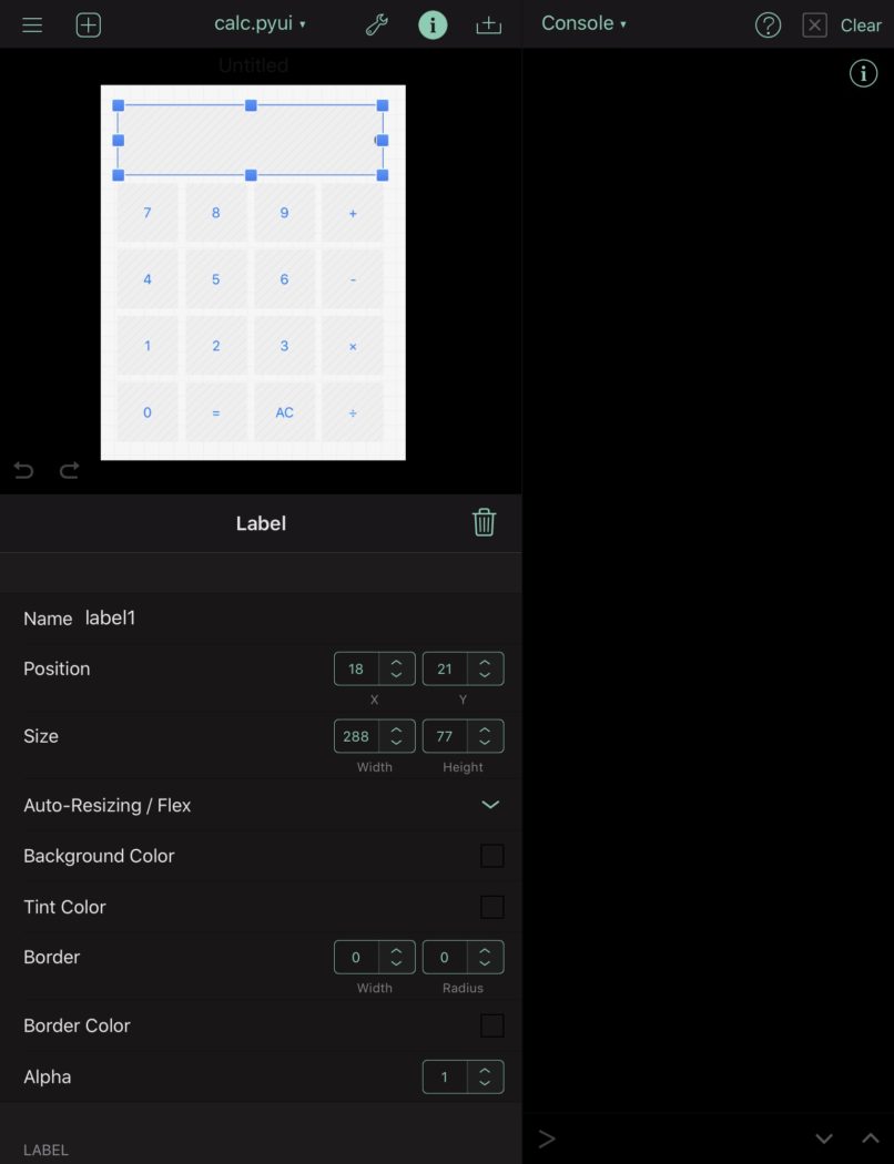 Pythonistaでipadのアプリを作成する
